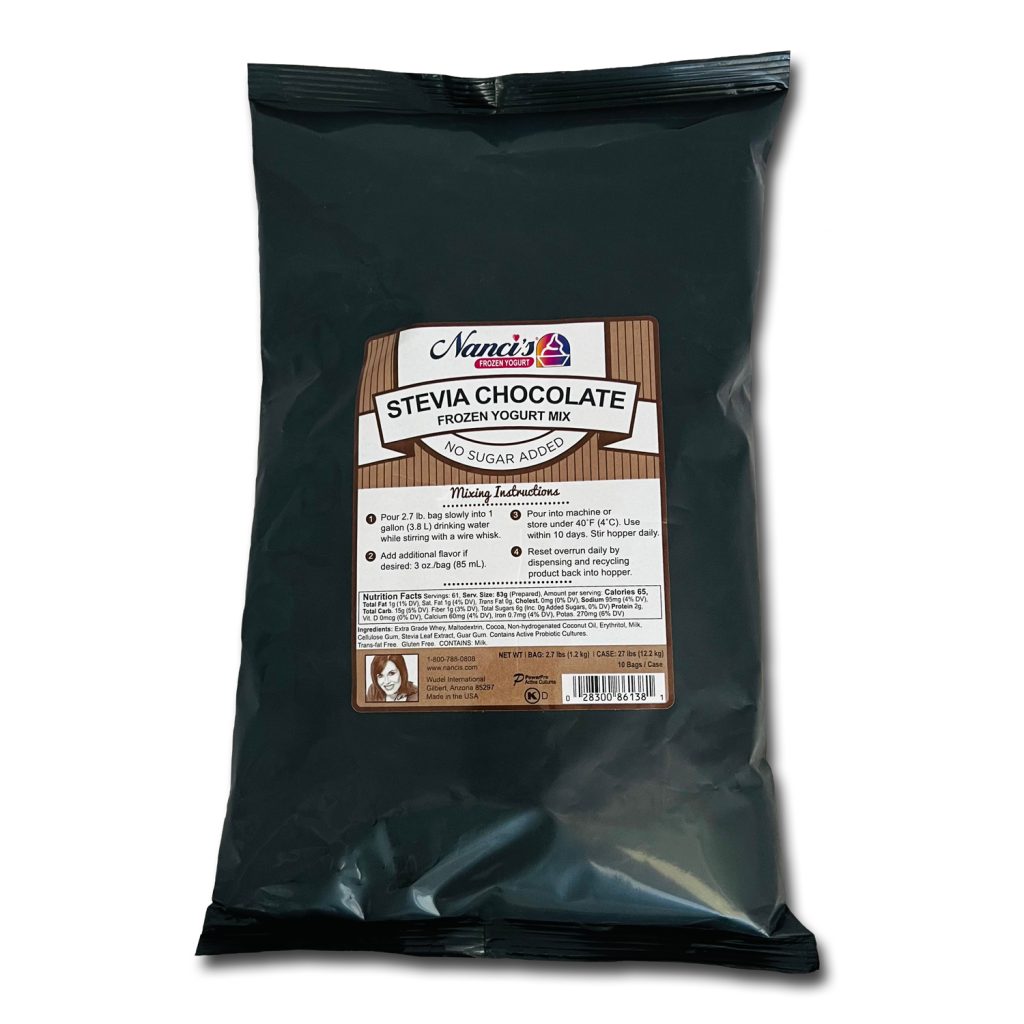 Zero Sugar Added Frozen Yogurt Mix – Stevia Chocolate – FroCup