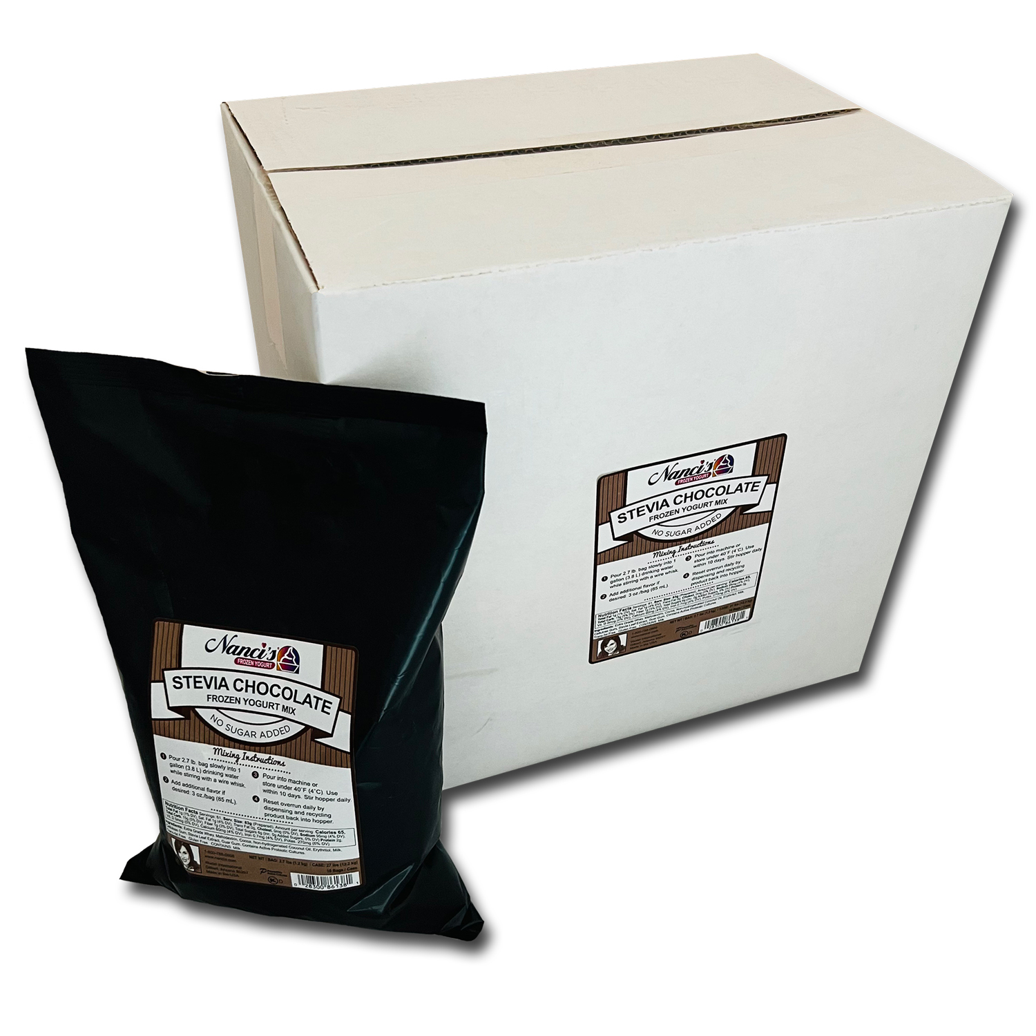 Zero Sugar Added Frozen Yogurt Mix – Stevia Chocolate – FroCup