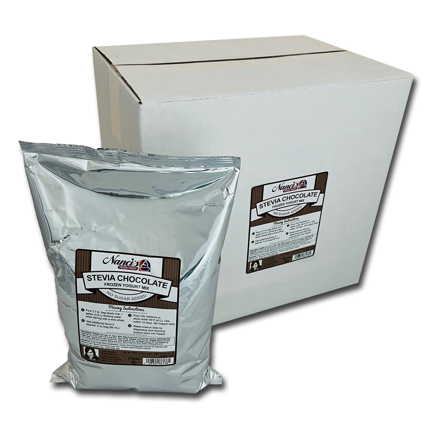 Zero Sugar Added Frozen Yogurt Mix – Stevia Chocolate – FroCup